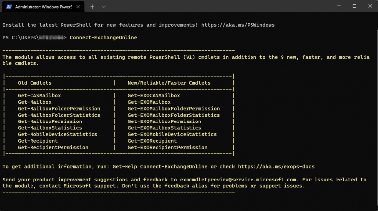 Cómo instalar y conectarse a Exchange Online desde PowerShell
